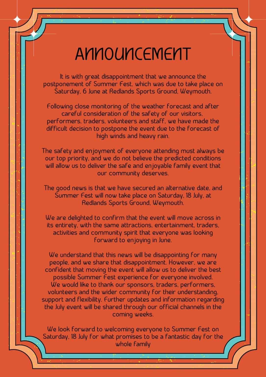 Summerfest 2026 - Rescheduled date - Love Weymouth Tourist Information ...