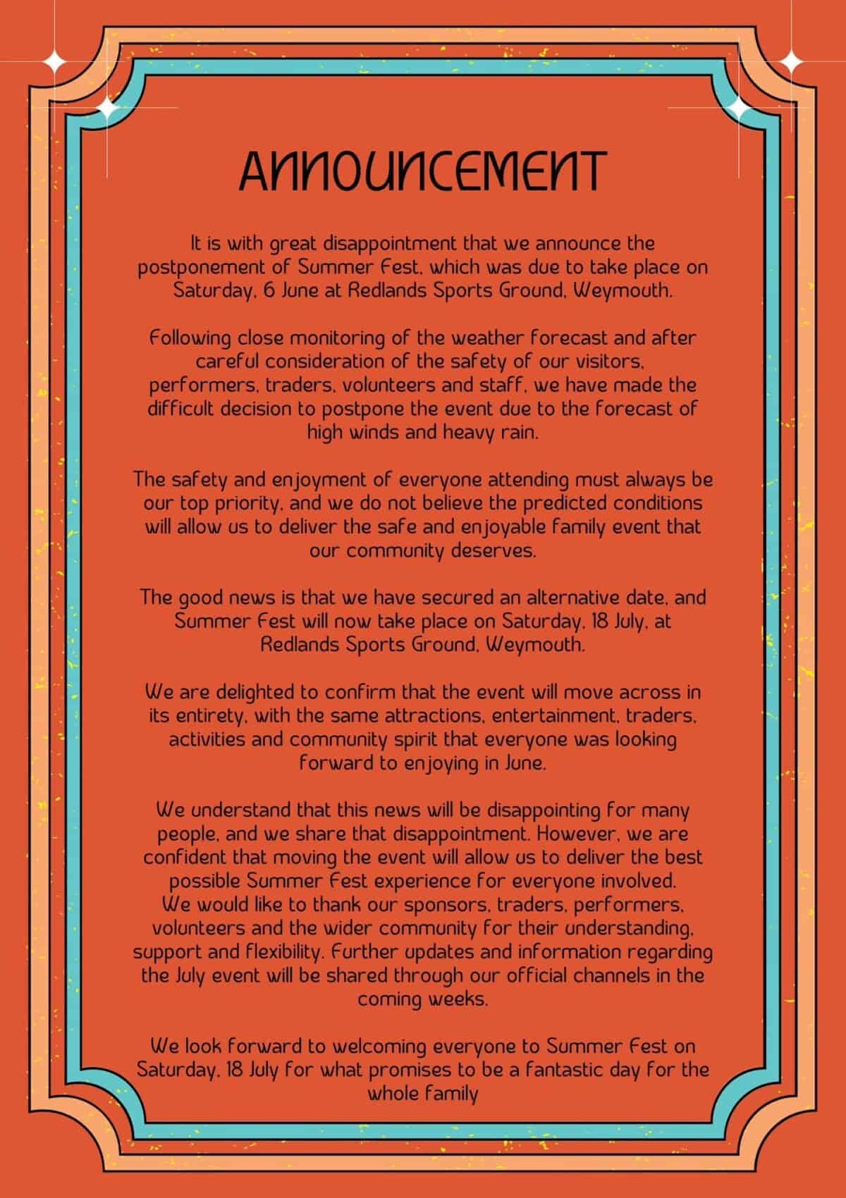Summerfest 2026 - Rescheduled date - Love Weymouth Tourist Information ...